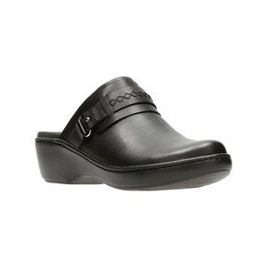 Clarks | Shoes | Clarks Womens Delana Amber Clog Black Full Grain ...